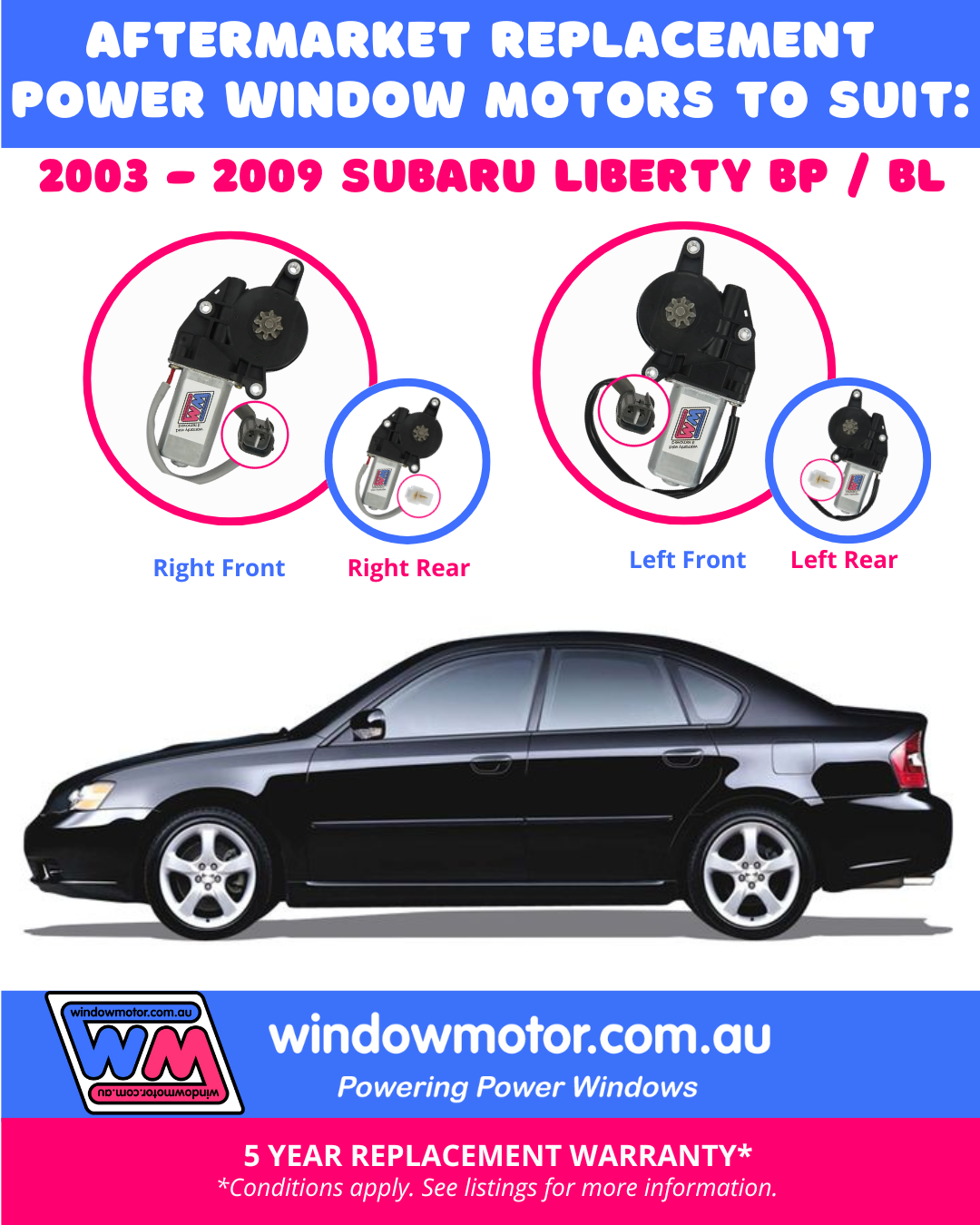 2003-2009 GEN4 BL, BP Liberty – windowmotor.com.au
